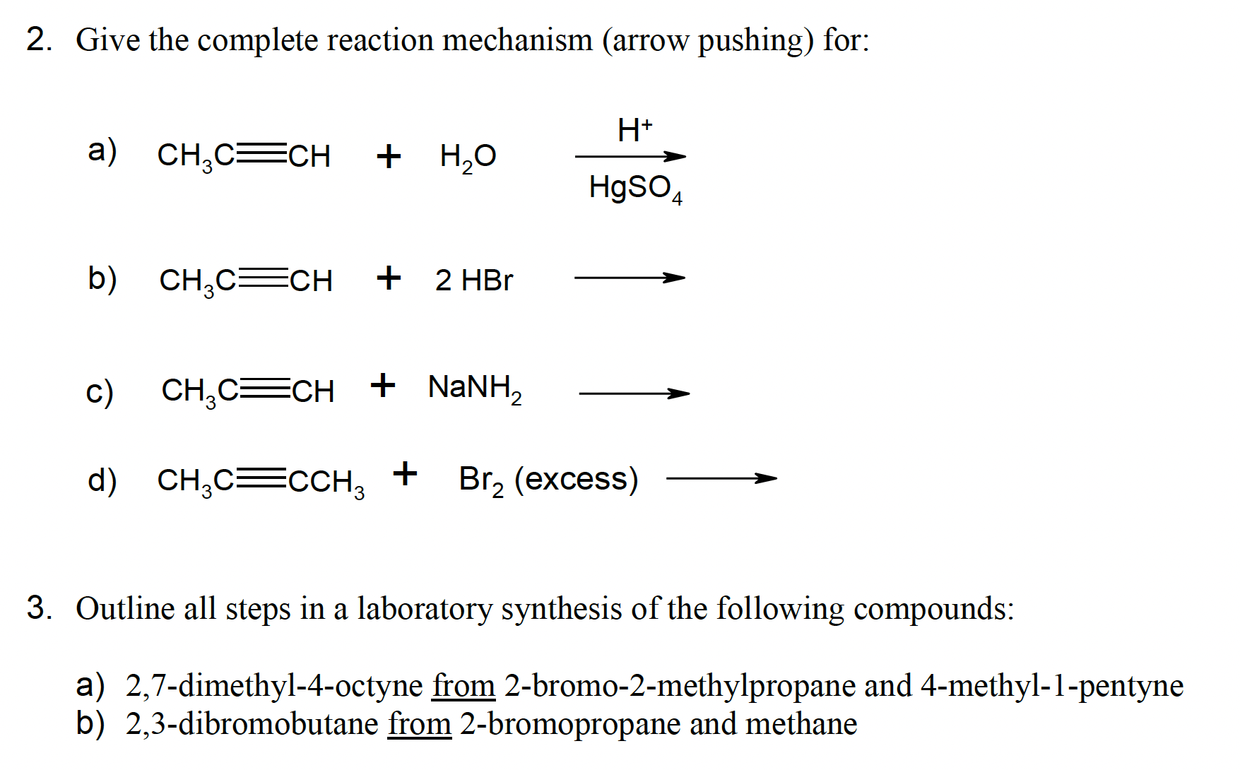 Give the complete reaction mechanism (arrow pushing) | Chegg.com