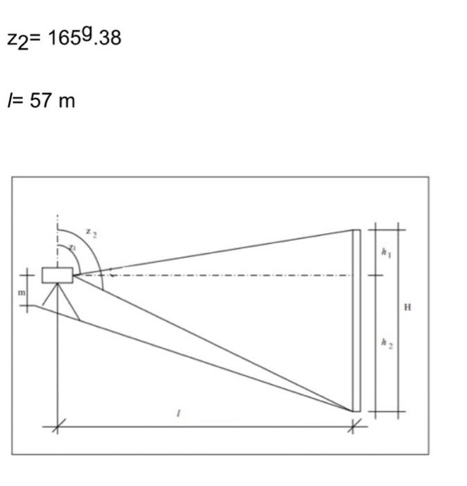 Solved z1,z2 vertical angle values and / horizontal distance | Chegg.com