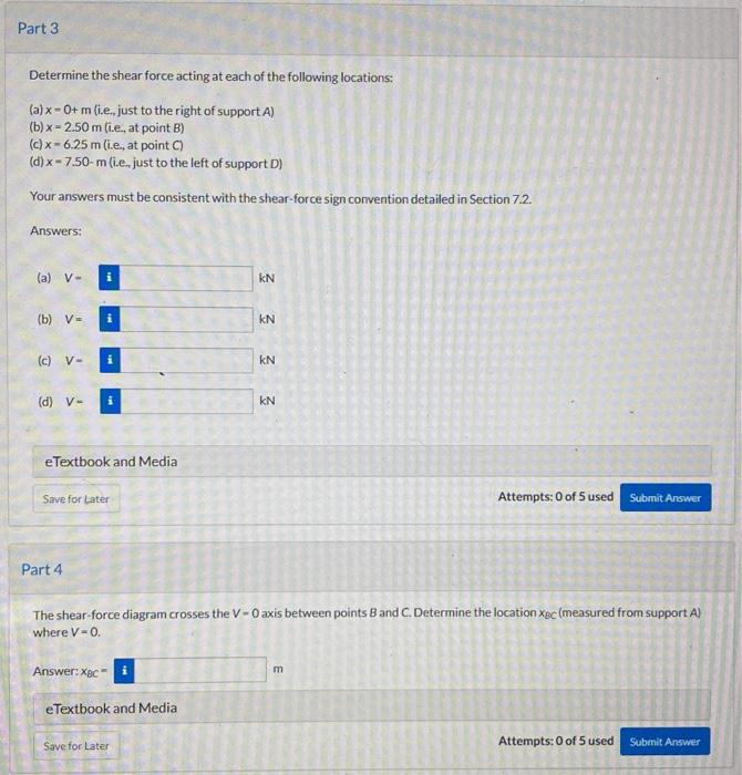 Solved Part 1 Use discontinuity functions to develop the | Chegg.com