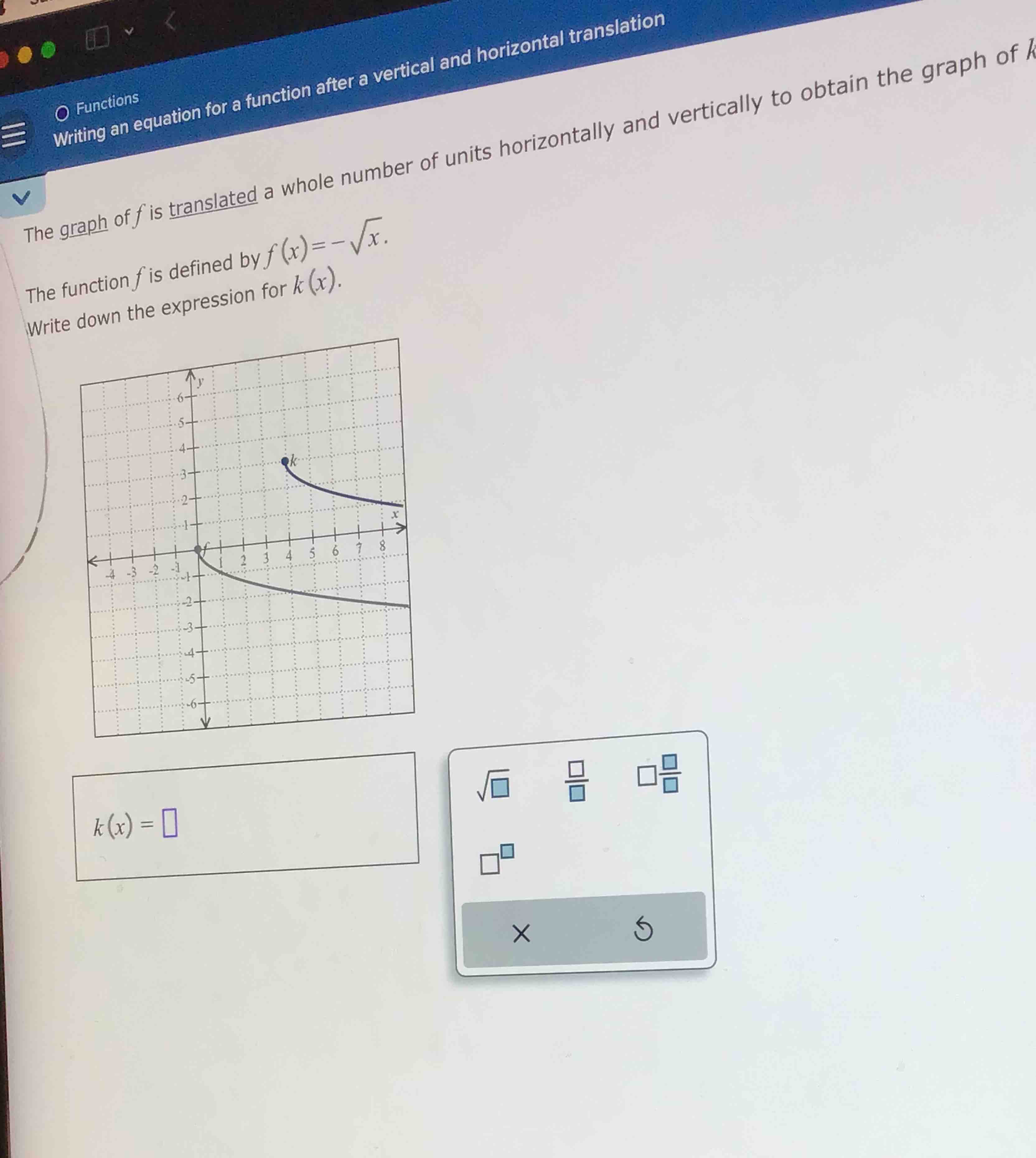 Solved Writinctions equation for a function after a vertical | Chegg.com