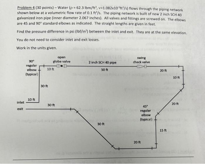 Solved Problem 4(30 points ) - Water | Chegg.com