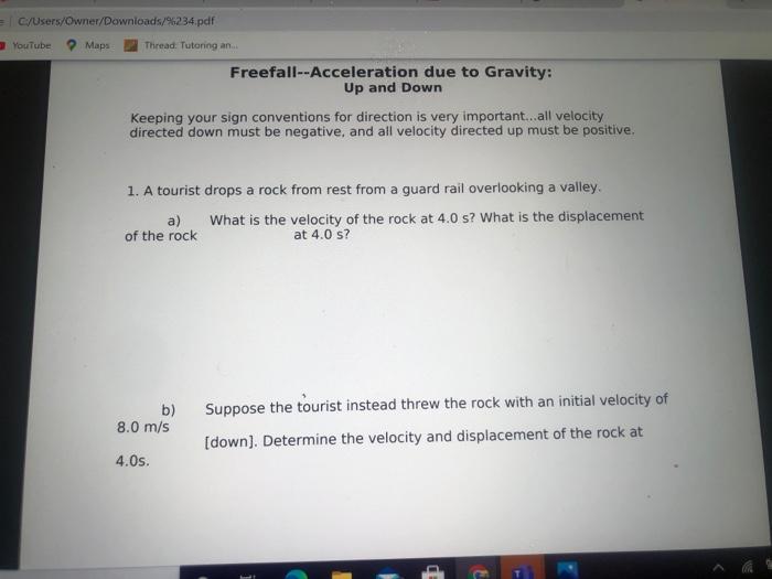Solved C:/Users/Owner/Downloads/234.pdf YouTube Maps Thread. | Chegg.com