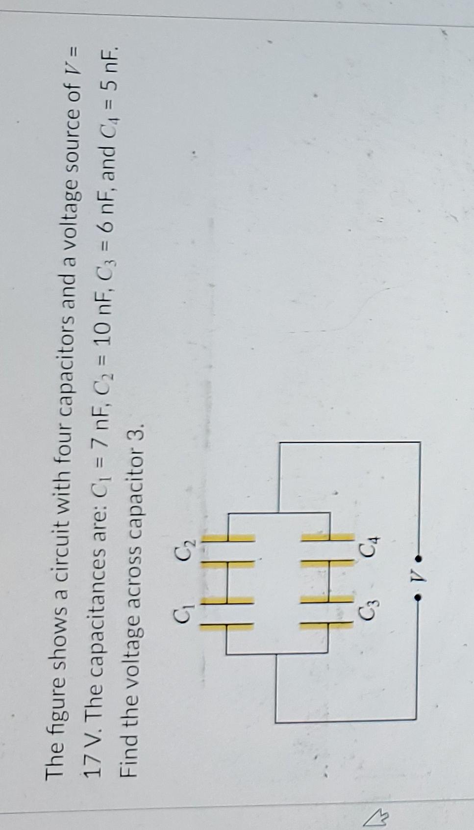 Solved The Figure Shows A Circuit With Four Capacitors And A