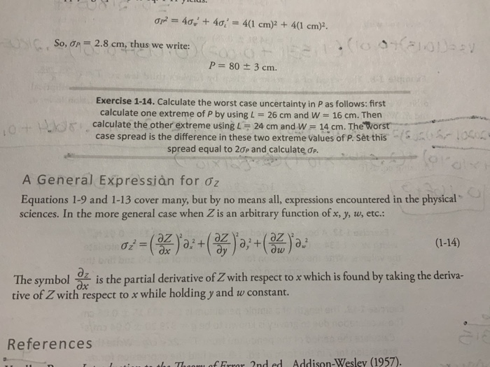 Solved Uncertainties in Measurement and Propagation of | Chegg.com