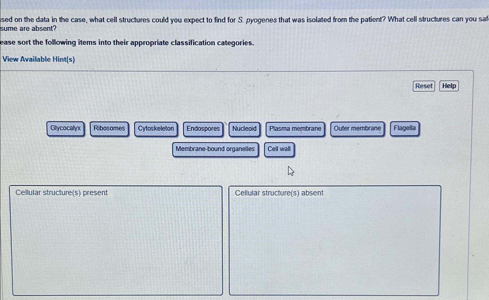 Solved sed on the data in the case, what cell structures | Chegg.com
