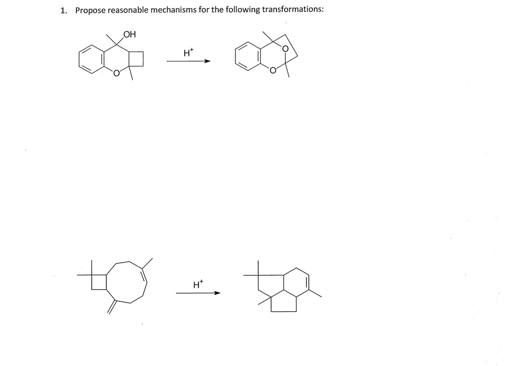 Solved Propose reasonable mechanisms for the following | Chegg.com Solved Propose reasonable mechanisms for the following | Chegg.com