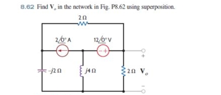 Solved 8.62 ﻿Find Vo ﻿the network in Fig. P8.62 ﻿using | Chegg.com