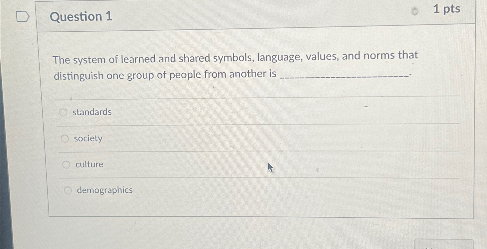 Solved Question 11ptsThe system of learned and shared | Chegg.com