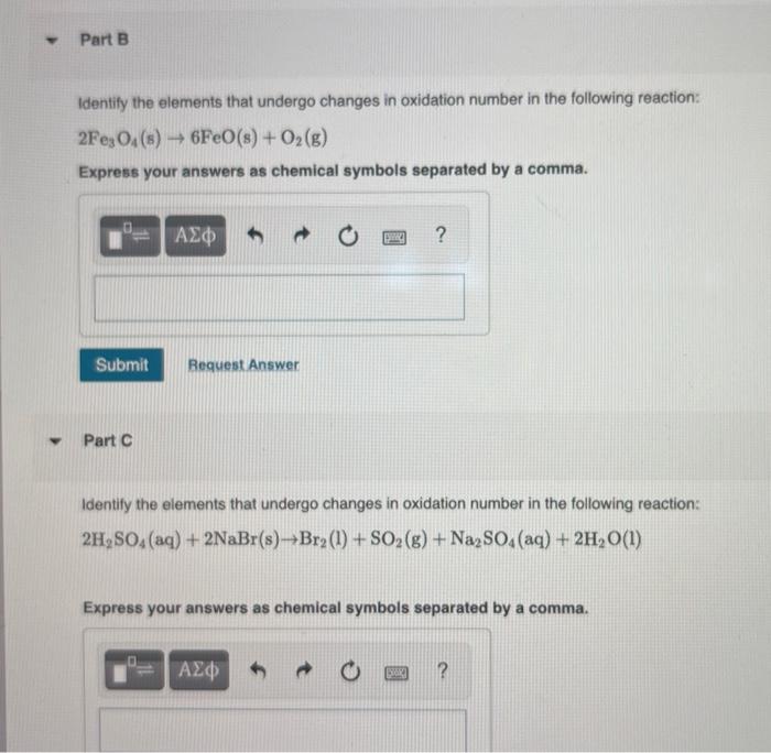 Solved Identify the elements that undergo changes in | Chegg.com