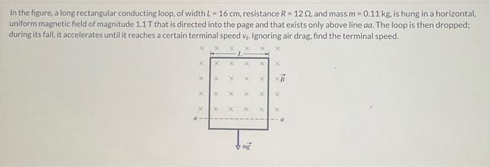Solved In the figure, a long rectangular conducting loop, of | Chegg.com