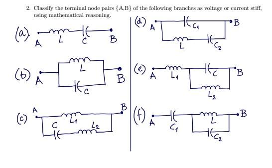 Solved 2. Classify the terminal node pairs (A.B) of the | Chegg.com