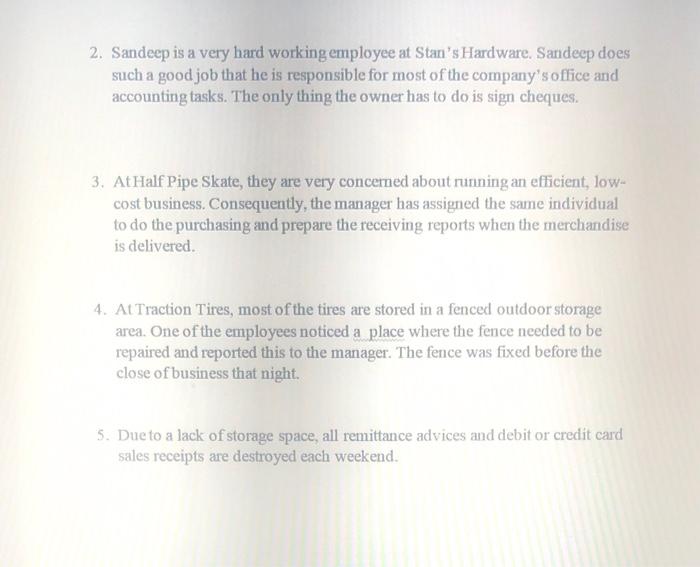 Solved Identify internal control strengths and weaknesses | Chegg.com
