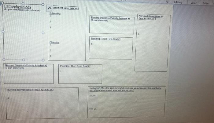 Solved Editing Voir Editor Pathophysiology in your own word | Chegg.com
