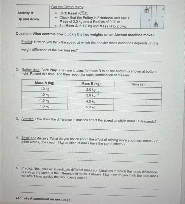 Solved Please use Gizmos to do my Lab assignment. I have | Chegg.com