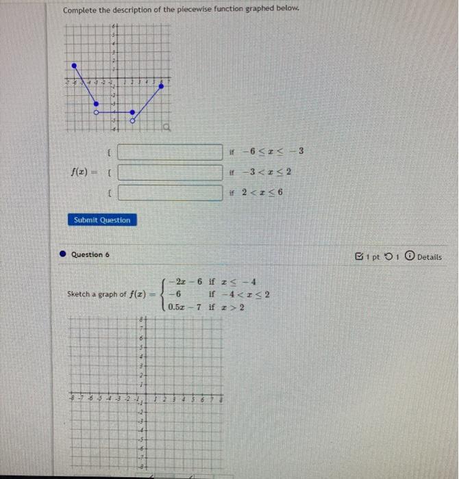 Solved Complete the description of the piecewise function | Chegg.com