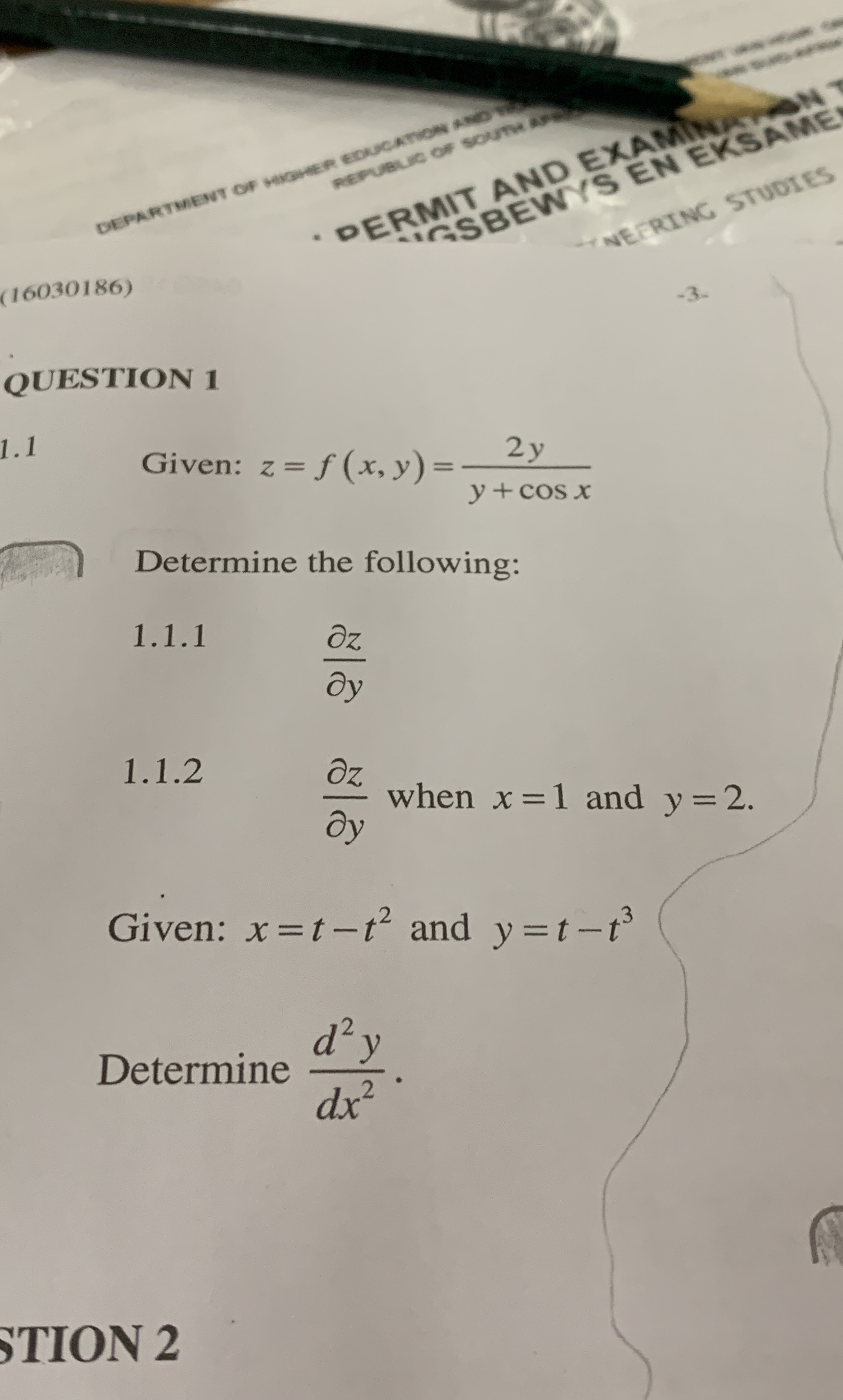 Solved (16030186)QUESTION 11.1Given: | Chegg.com