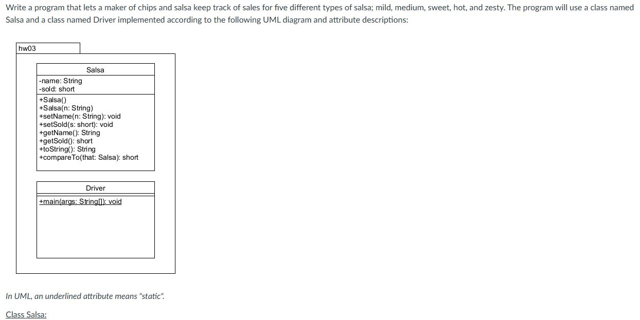 Solved Write a program that lets a maker of chips and salsa | Chegg.com