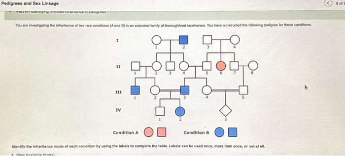 Solved Identify the inheritance mode of each condibion by | Chegg.com