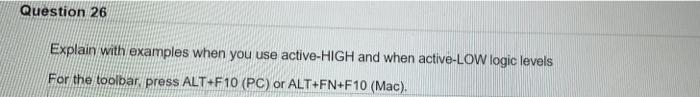 Solved Question 26 Explain with examples when you use | Chegg.com