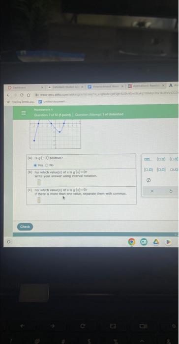 Solved Use The Graph Of The Function Y G X Below To Answer