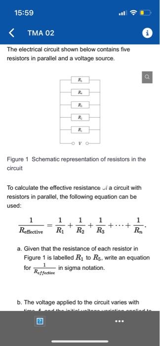 Solved The electrical circuit shown below contains five | Chegg.com