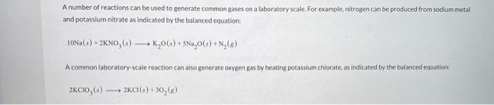 Solved A common laboratory-scale reaction can also generate | Chegg.com