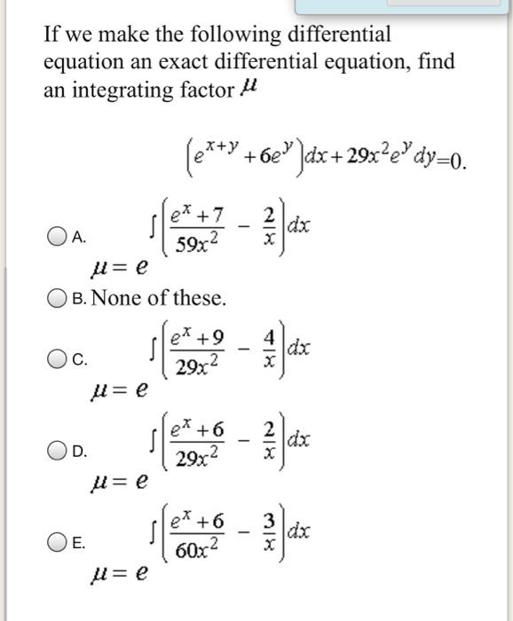 Solved If we make the following differential equation an | Chegg.com