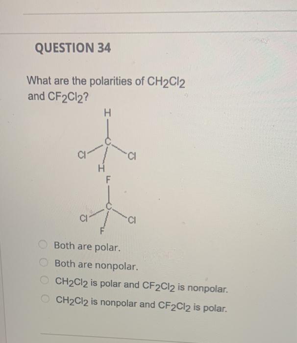 Solved QUESTION 15 Which molecule is polar? CCl4 CS2 PH3 PF5 | Chegg.com