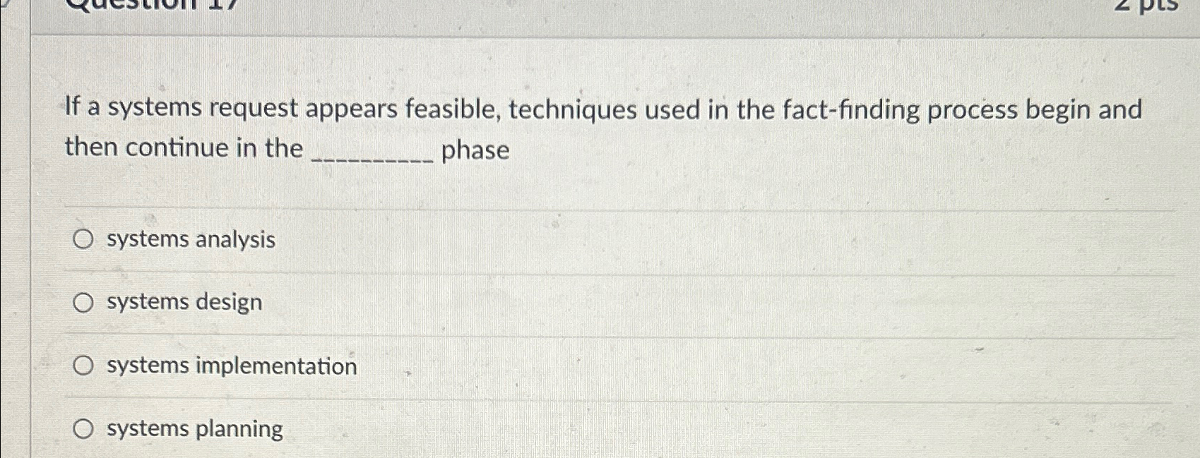 Solved If a systems request appears feasible, techniques | Chegg.com