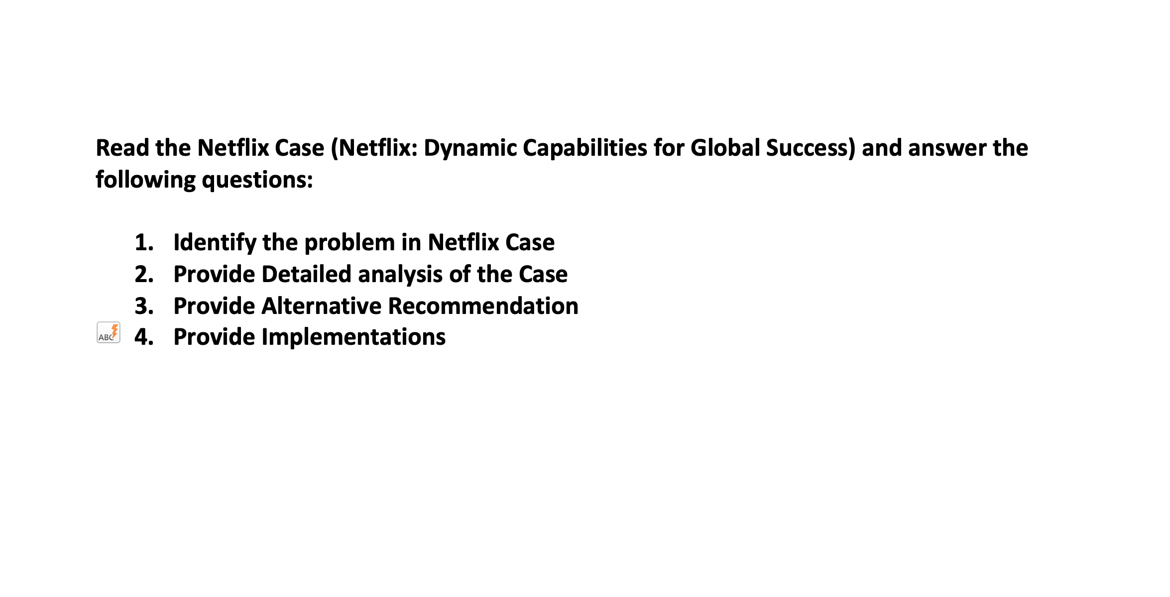 Solved Read the Netflix Case (Netflix: Dynamic Capabilities | Chegg.com