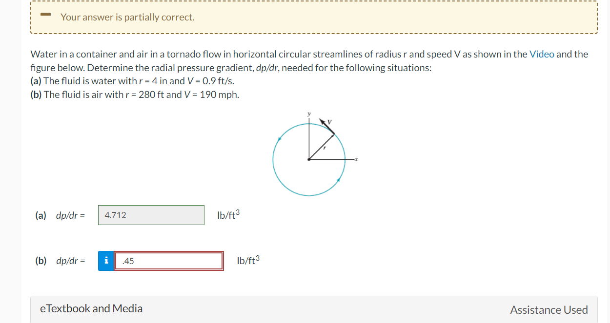 Solved Water in a container and air in a tornado flow in | Chegg.com