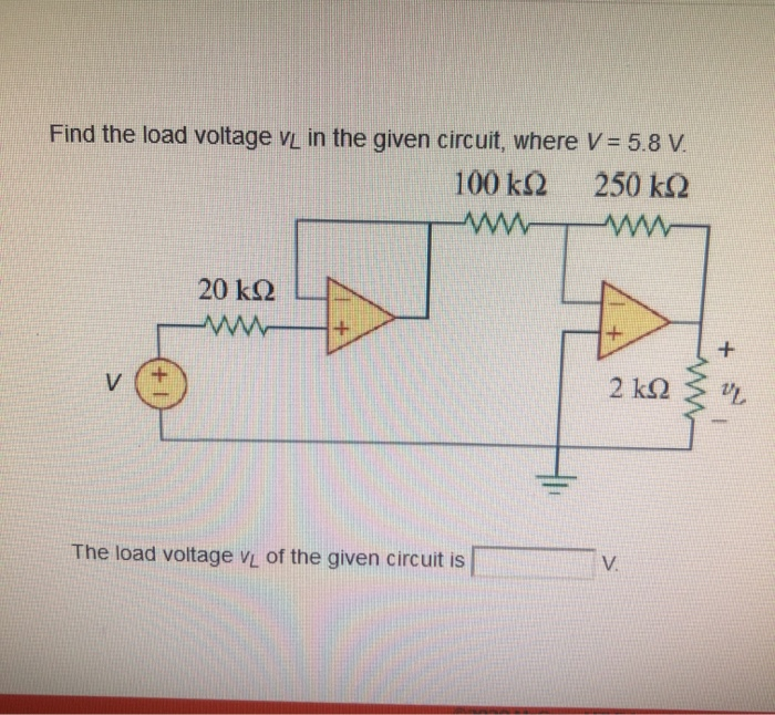 Solved Find the load voltage vu in the given circuit, where | Chegg.com