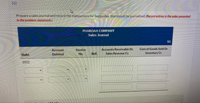 Solved Pharoah Company uses special journals and a general | Chegg.com