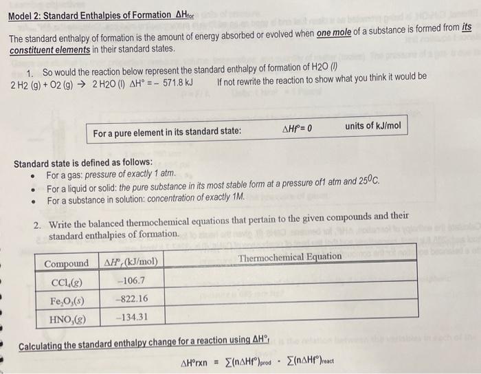 Solved Hess' Law Enthalpy is a state function, which means | Chegg.com
