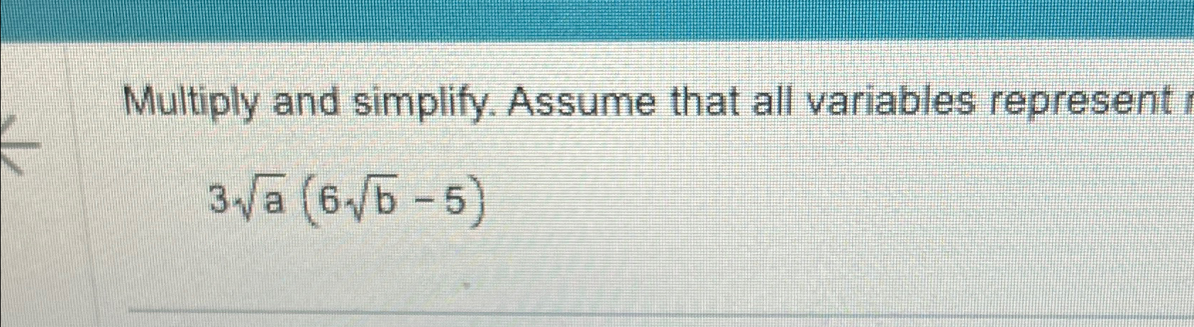 Solved Multiply and simplify. Assume that all variables | Chegg.com