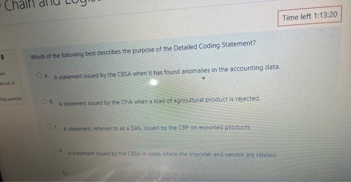 Solved Which of the following best describes the purpose of | Chegg.com