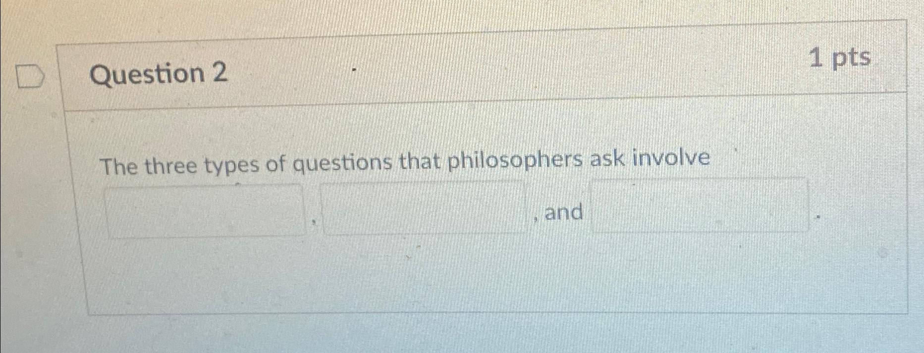 Solved Question 21 ptsThe three types of questions that | Chegg.com Solved Question 21 ptsThe three types of questions that | Chegg.com