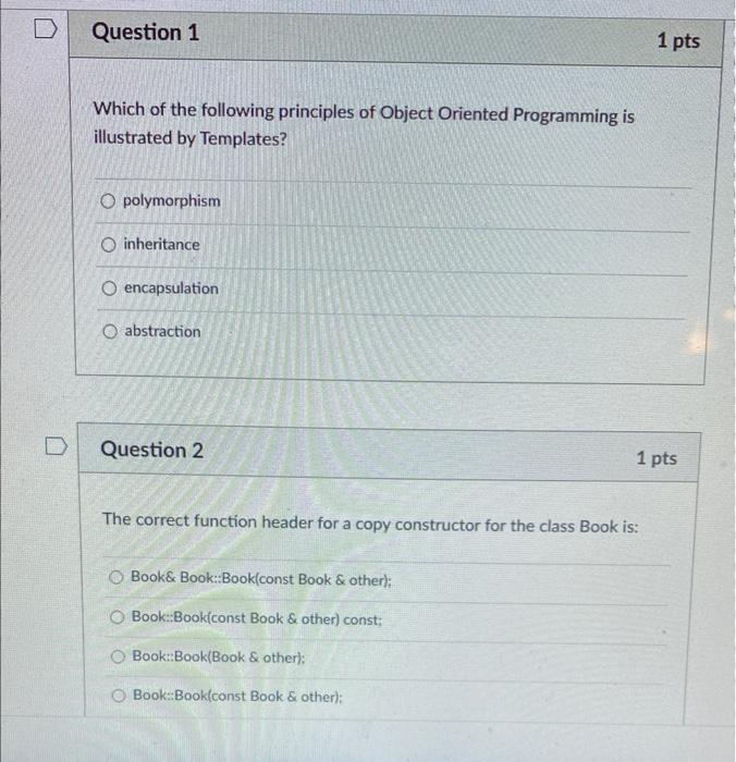 Solved D Question 1 1 pts Which of the following principles | Chegg.com