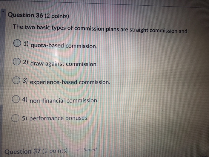 Solved Question 36 (2 points) The two basic types of | Chegg.com