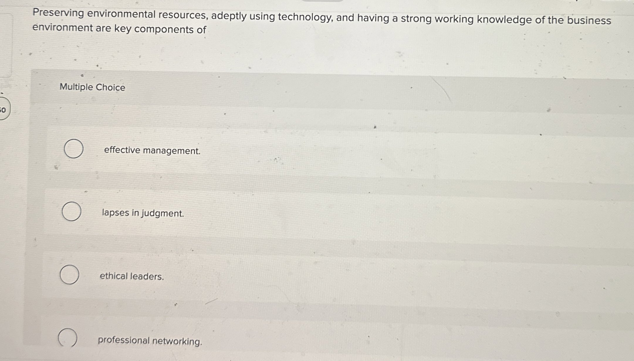 Solved Preserving environmental resources, adeptly using | Chegg.com