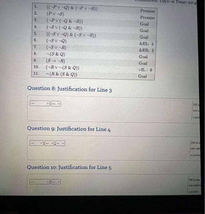 Question 8: Justification for Line 3 Question 9: | Chegg.com