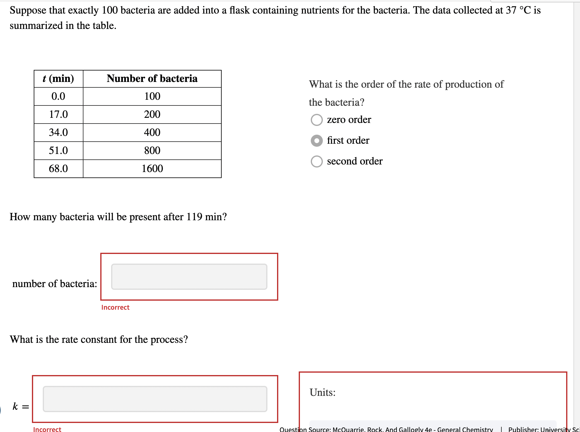 Suppose that exactly 100 ﻿bacteria are added into a | Chegg.com