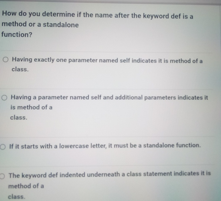 Solved How do you determine if the name after the keyword | Chegg.com
