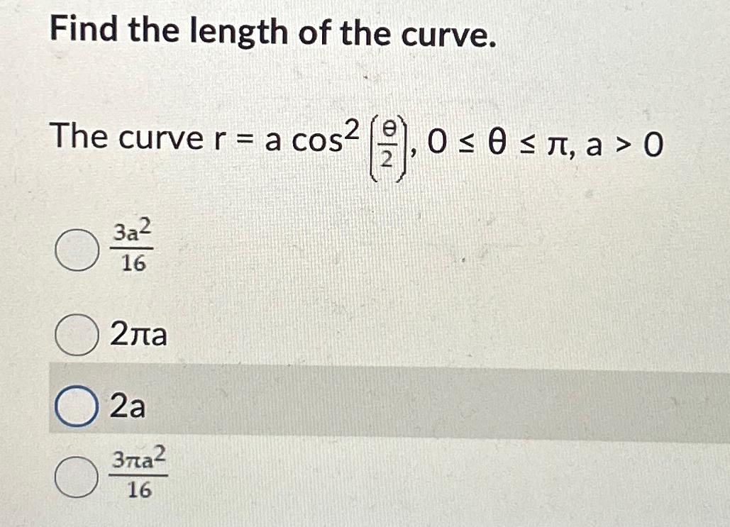 Solved Find the length of the curve.The curve | Chegg.com