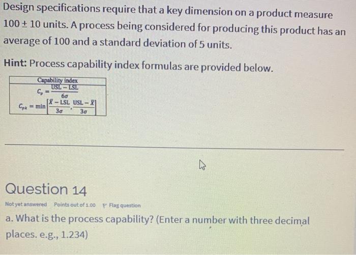 Solved Design specifications require that a key dimension on | Chegg.com