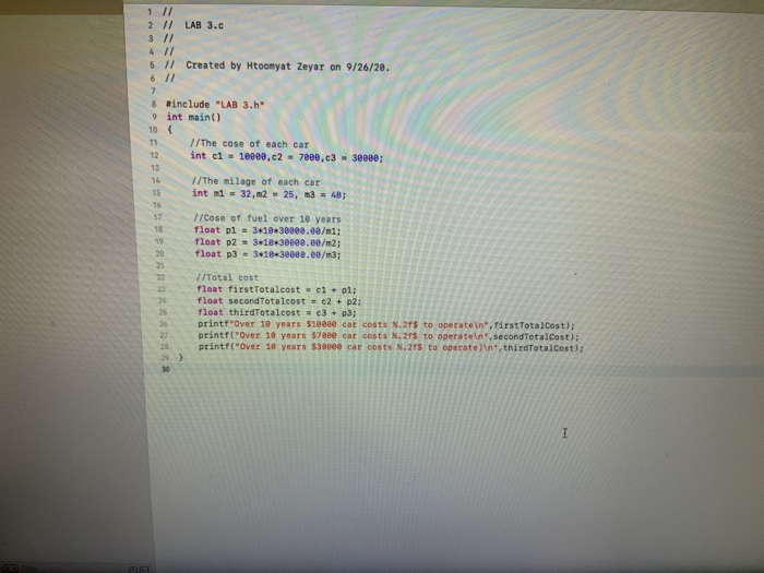 Solved how do i run this code in terminal from xcode.I | Chegg.com
