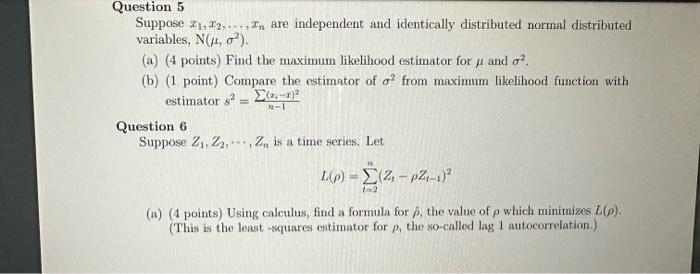 Solved Suppose x1,x2,…,xn are independent and identically | Chegg.com