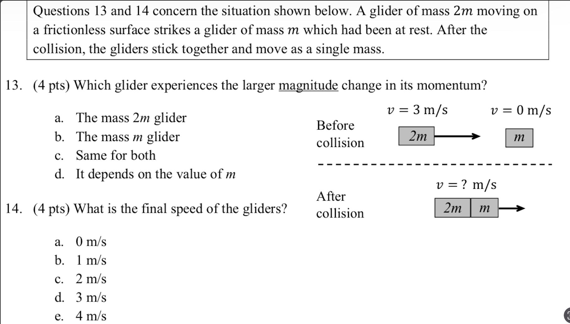 Solved Questions 13 ﻿and 14 ﻿concern the situation shown | Chegg.com