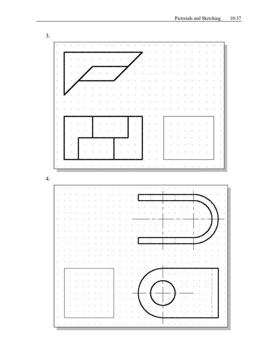 Solved 3. 4. Pictorials and Sketching 10-37 | Chegg.com