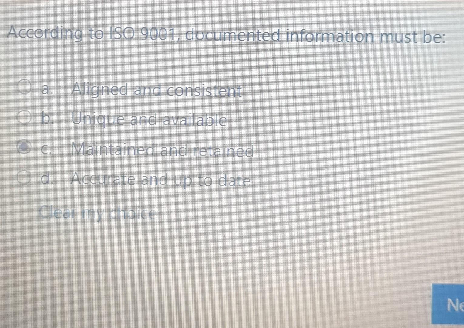 Solved According to ISO 9001, documented information must | Chegg.com